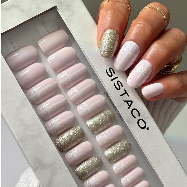 Frosted Cheer - Oval Sustainable Nails – Sistaco™ CA